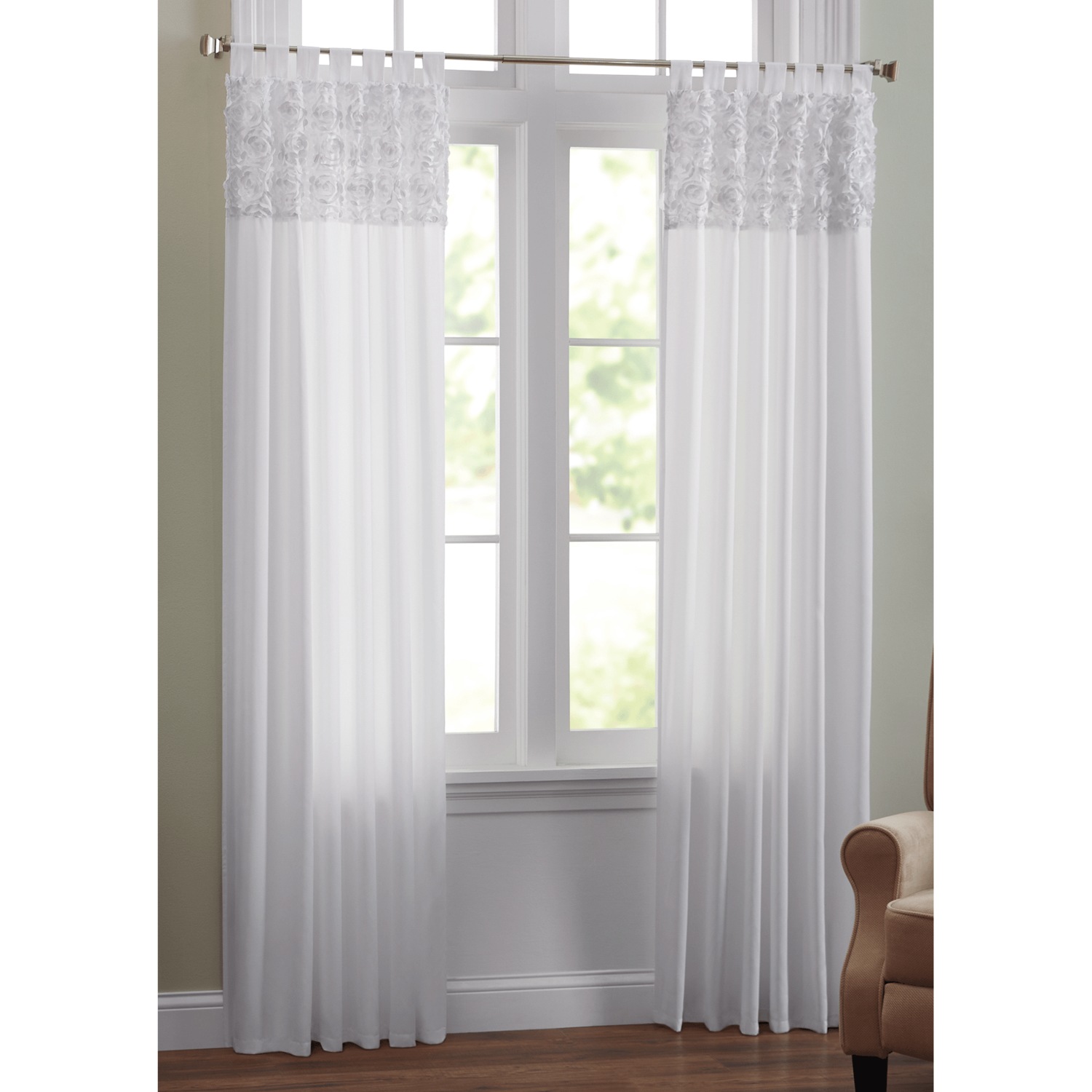 Rosette Tab Top Window Panel | Midnight Velvet