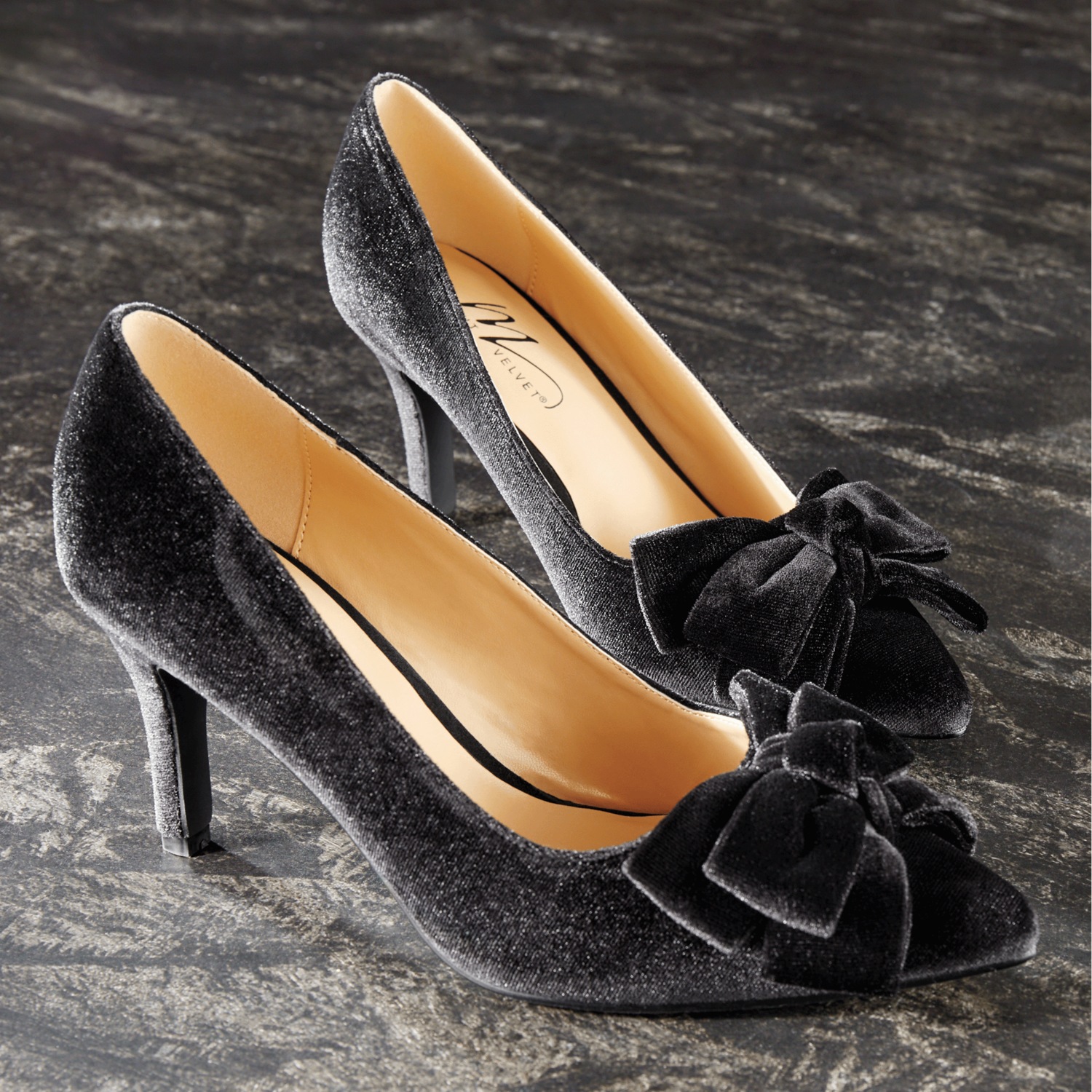 Midnight Velvet Luxe Velvet Bow Pump for Women | Midnight Velvet