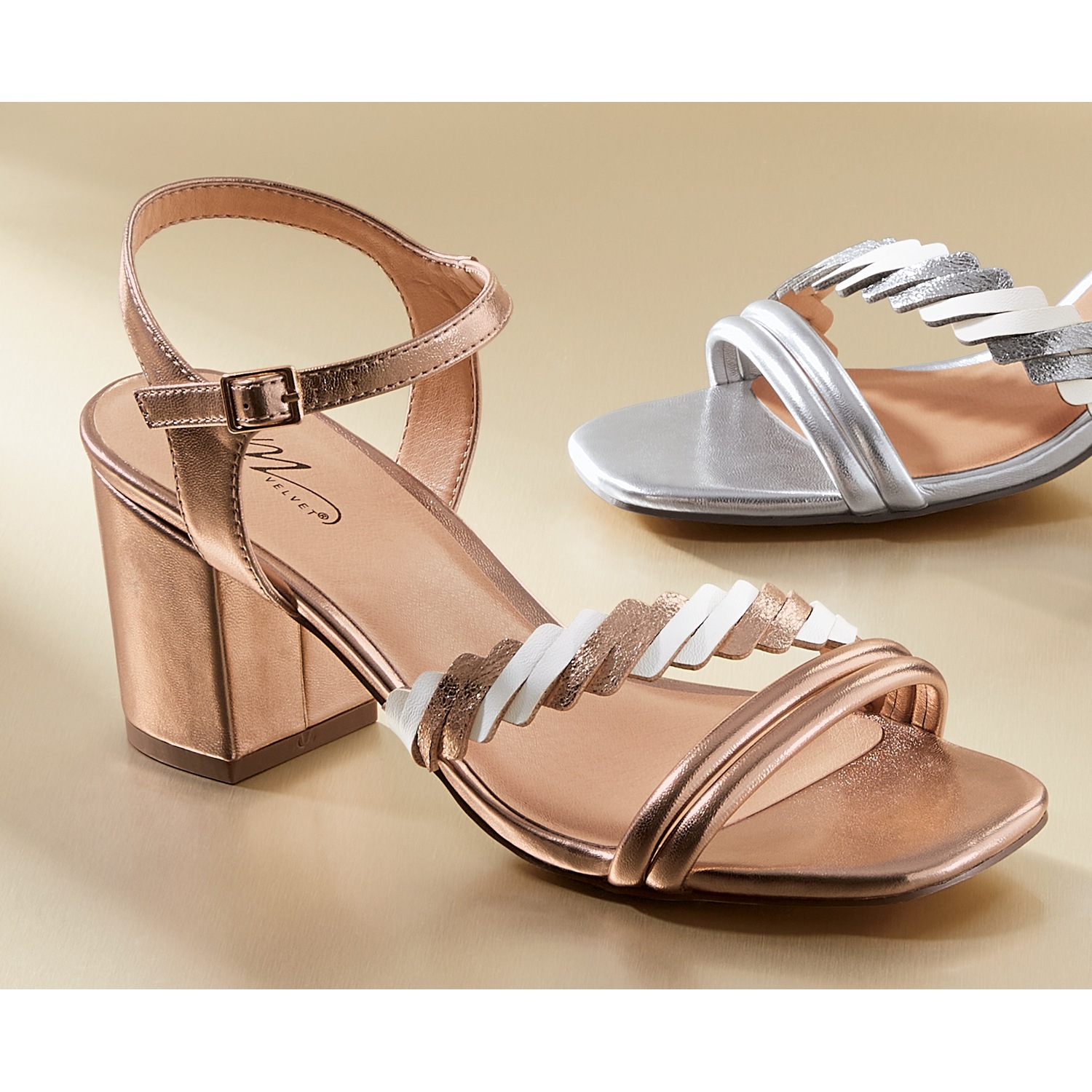 Midnight Velvet Metallic Multi Sandal | Midnight Velvet