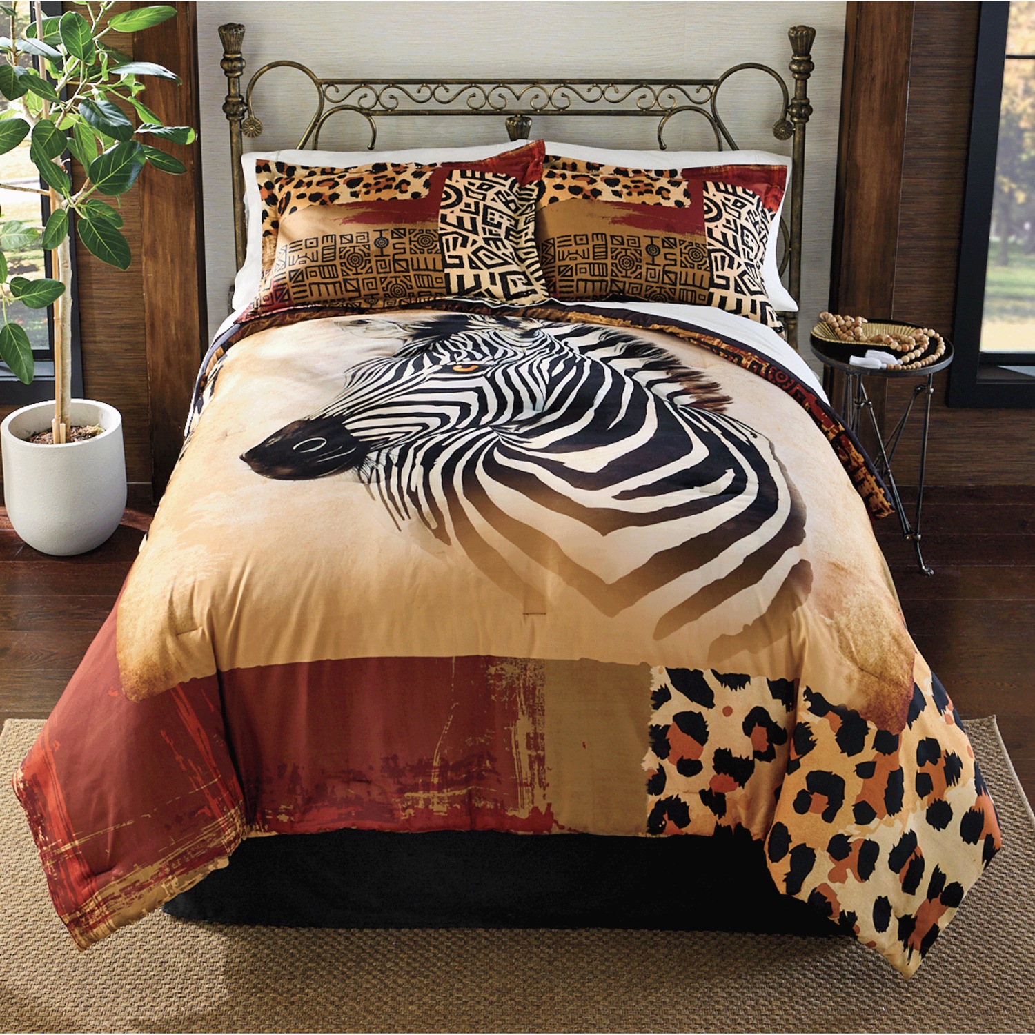 Zebra Comforter Set | Midnight Velvet