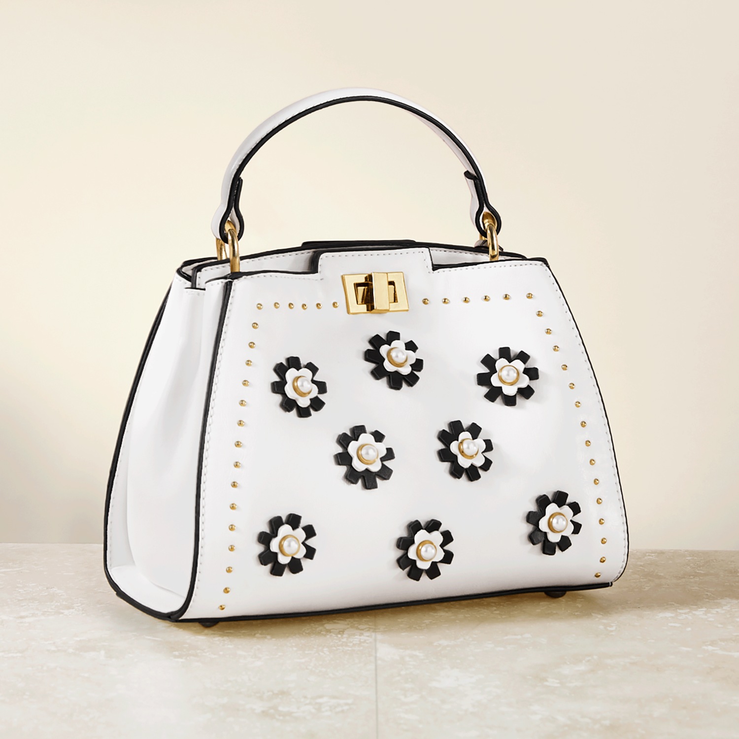 Perla Flower Crossbody | Midnight Velvet