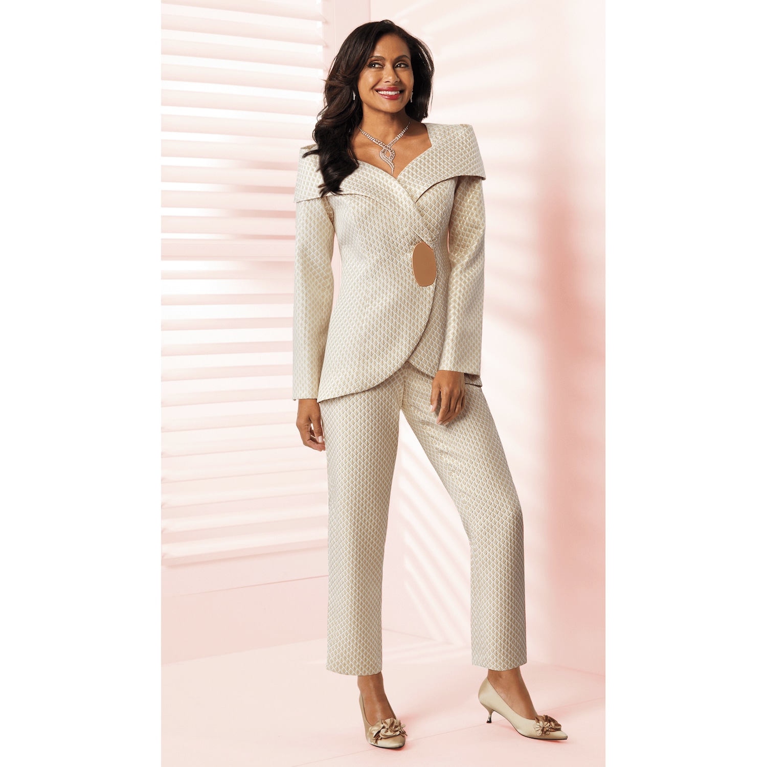 Solana Geo Pant Suit | Midnight Velvet
