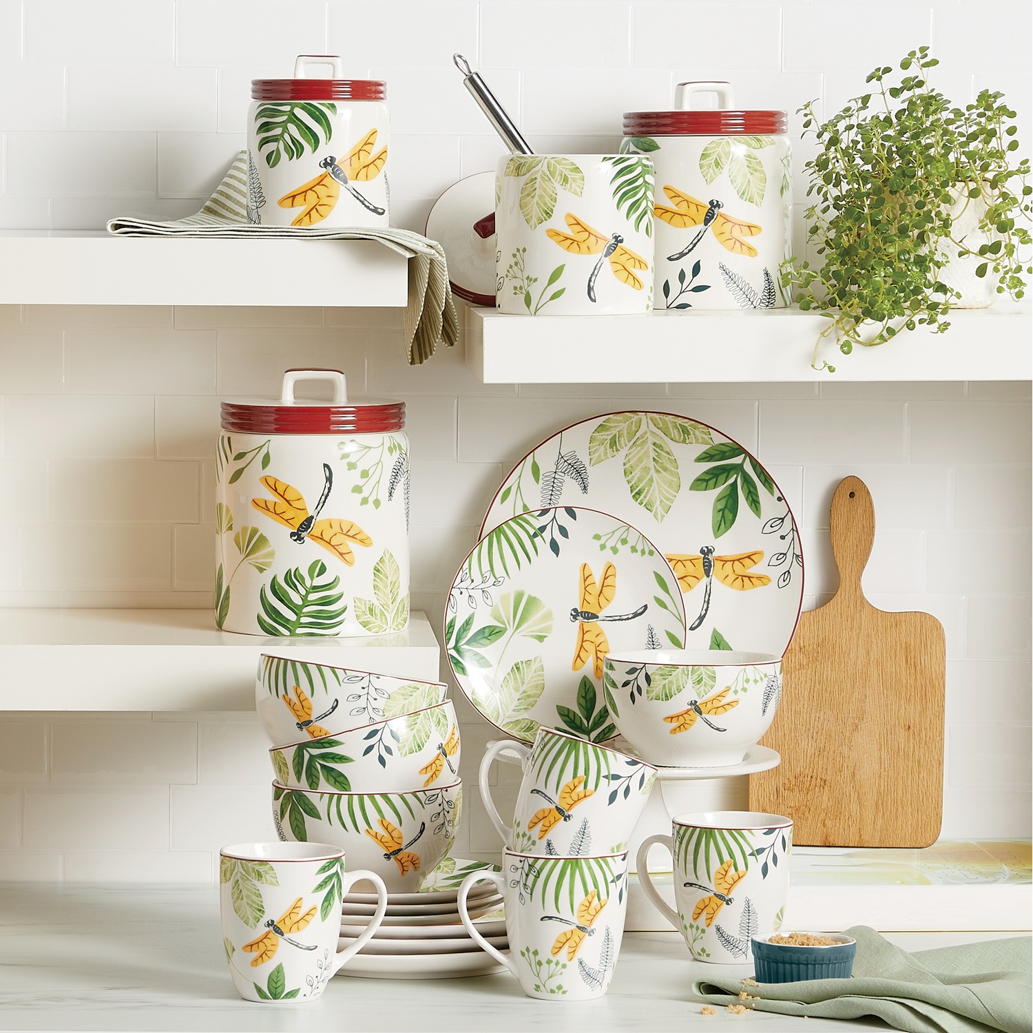 Dragonfly Dinnerware and Canister Sets | Midnight Velvet