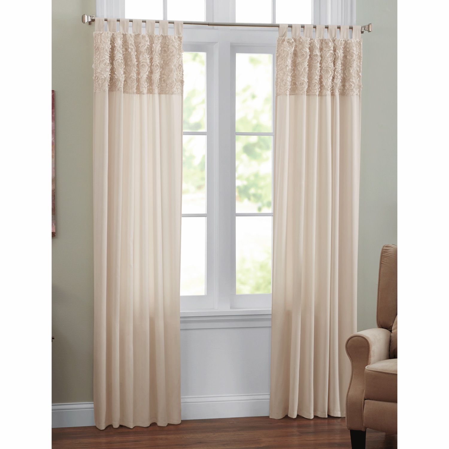 Rosette Tab Top Window Panel | Midnight Velvet