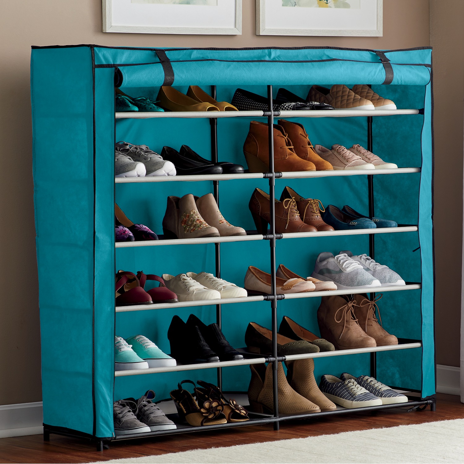6-Layer Double Shoe Rack | Midnight Velvet