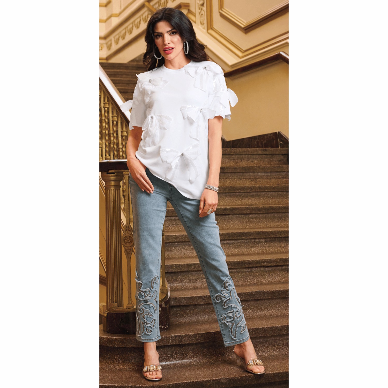 Bindi Bow Tunic | Midnight Velvet