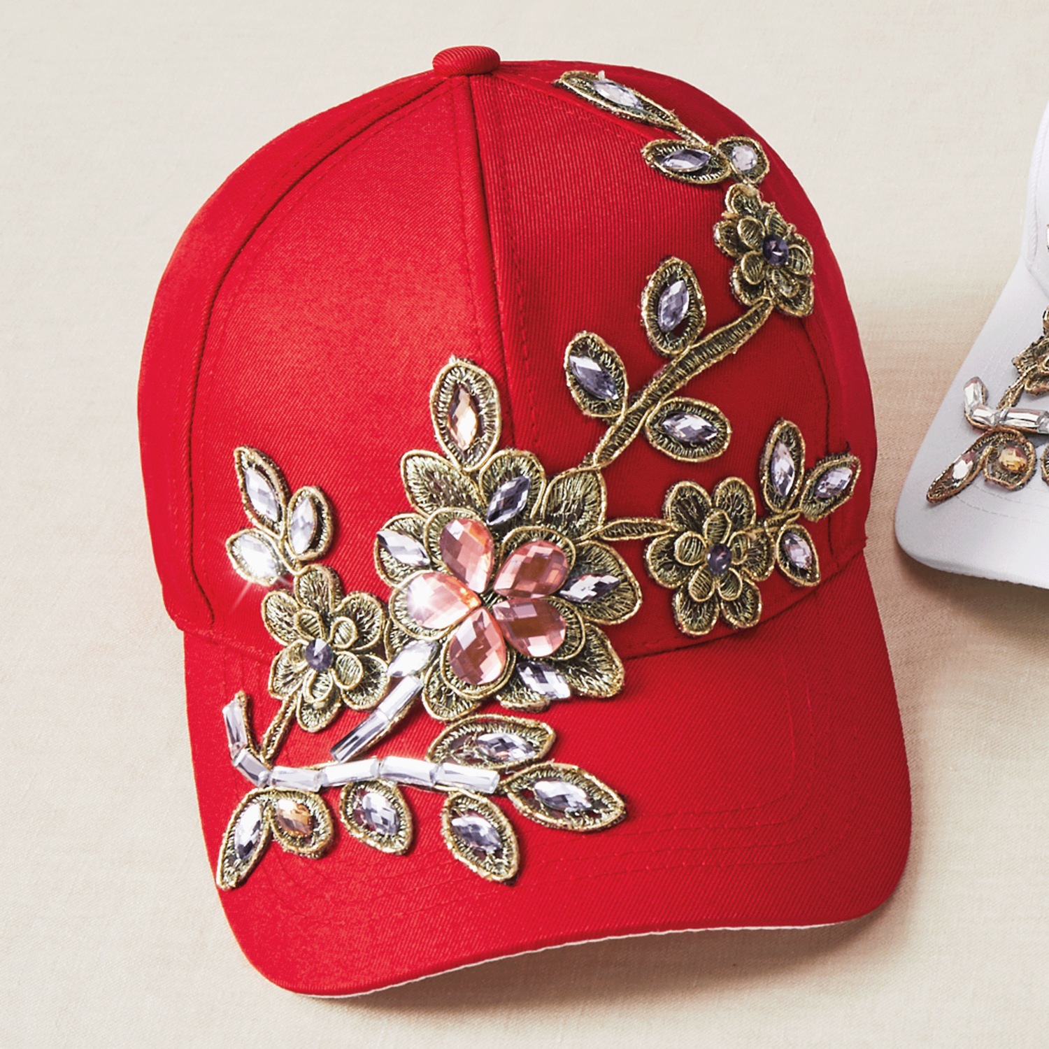 Embellished Baseball Cap | Midnight Velvet