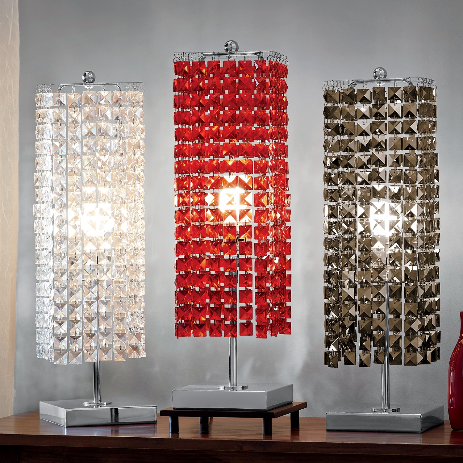 Dripping Crystal Table Lamp | Midnight Velvet