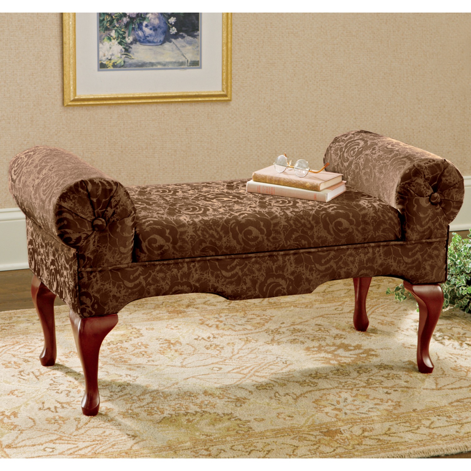 Rose Storage Bench | Midnight Velvet