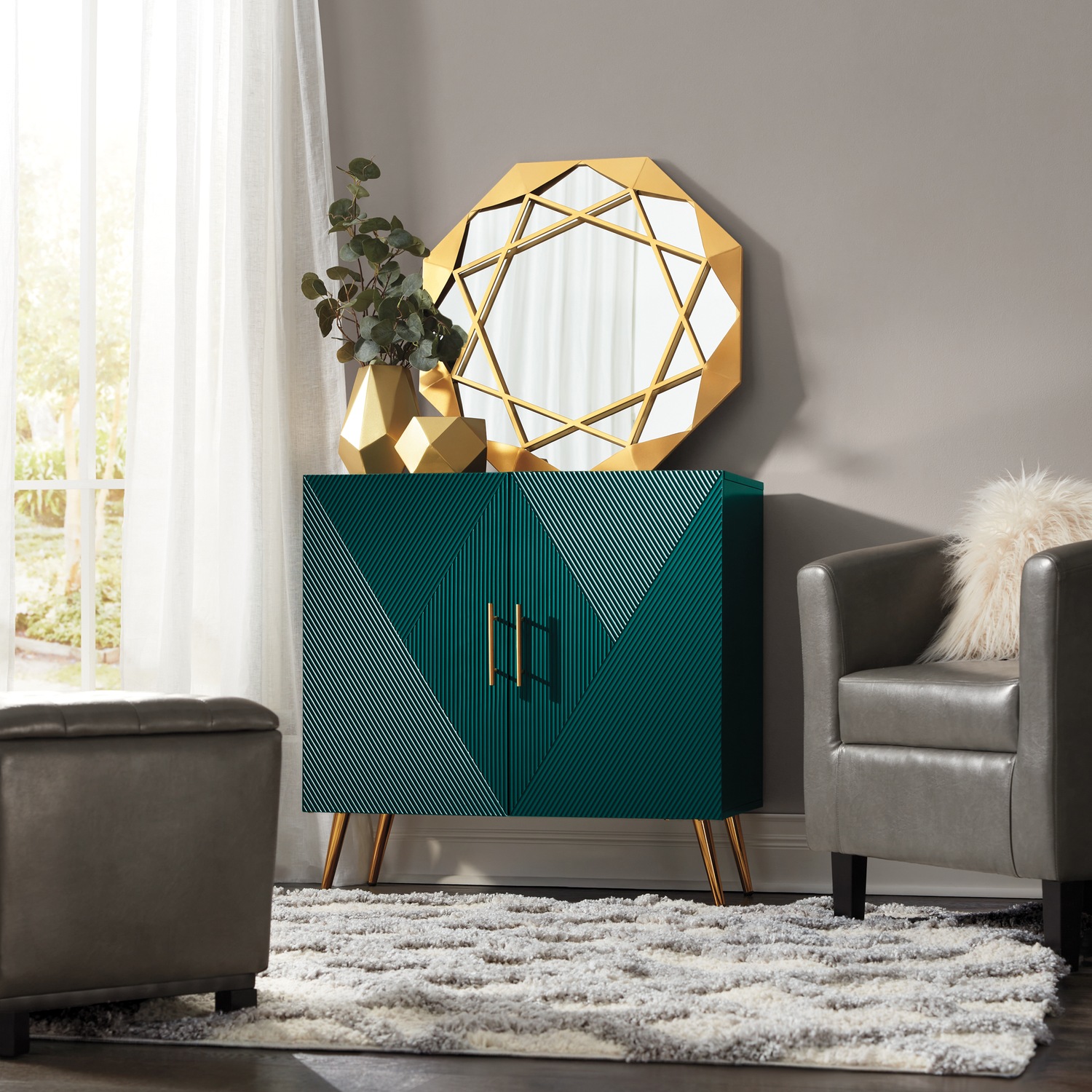 Trystan Green Cabinet | Midnight Velvet