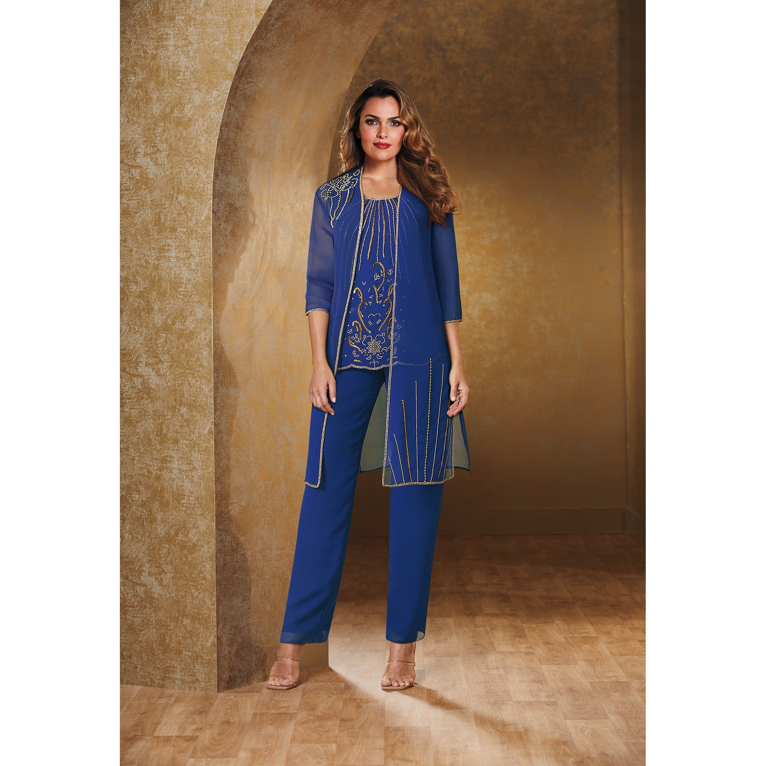 Annette 3-Piece Beaded Pant Set | Midnight Velvet