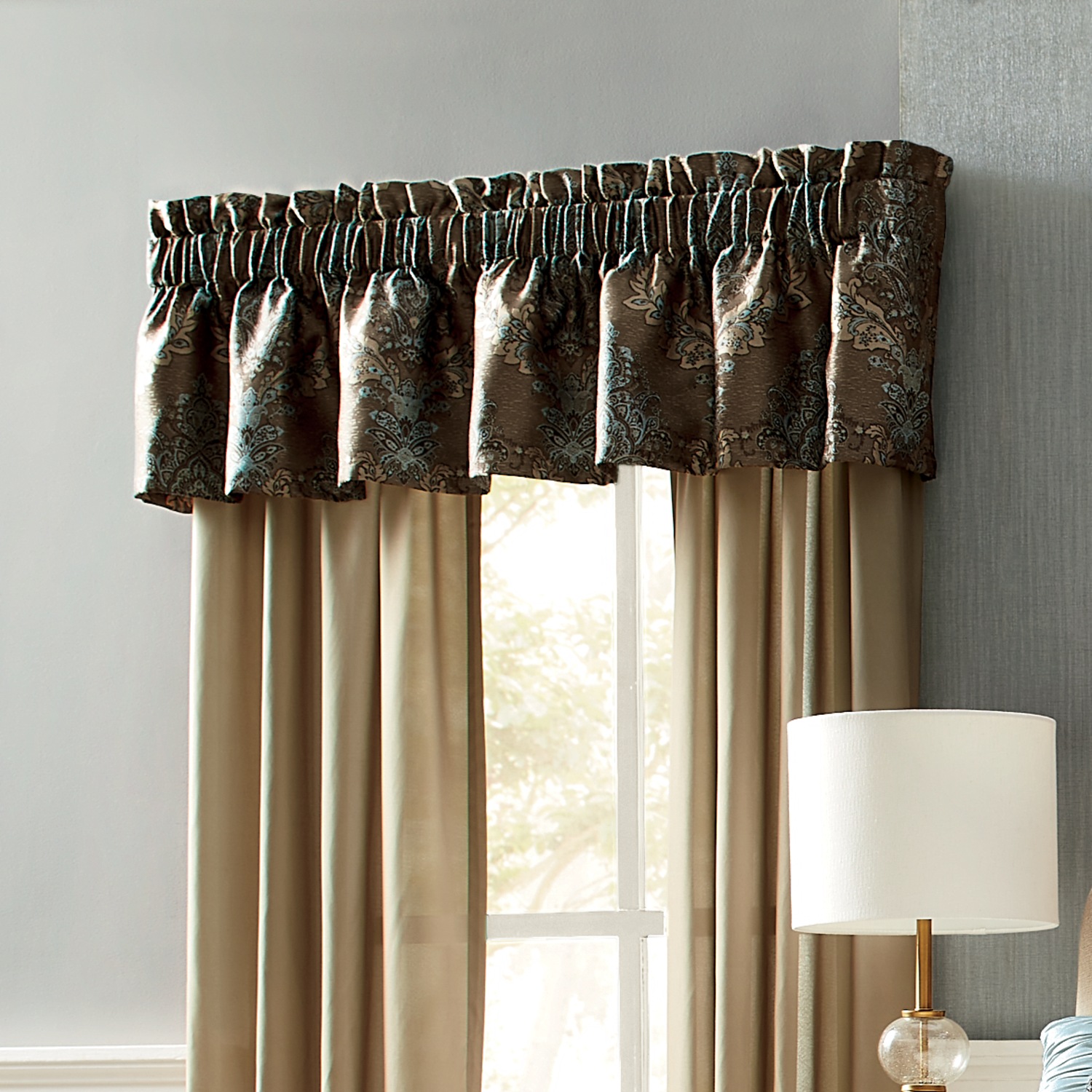 Ada Jacquard Valance | Midnight Velvet