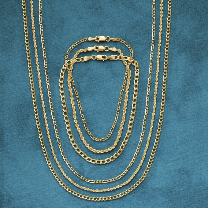 Gold Figaro Necklaces | Midnight Velvet