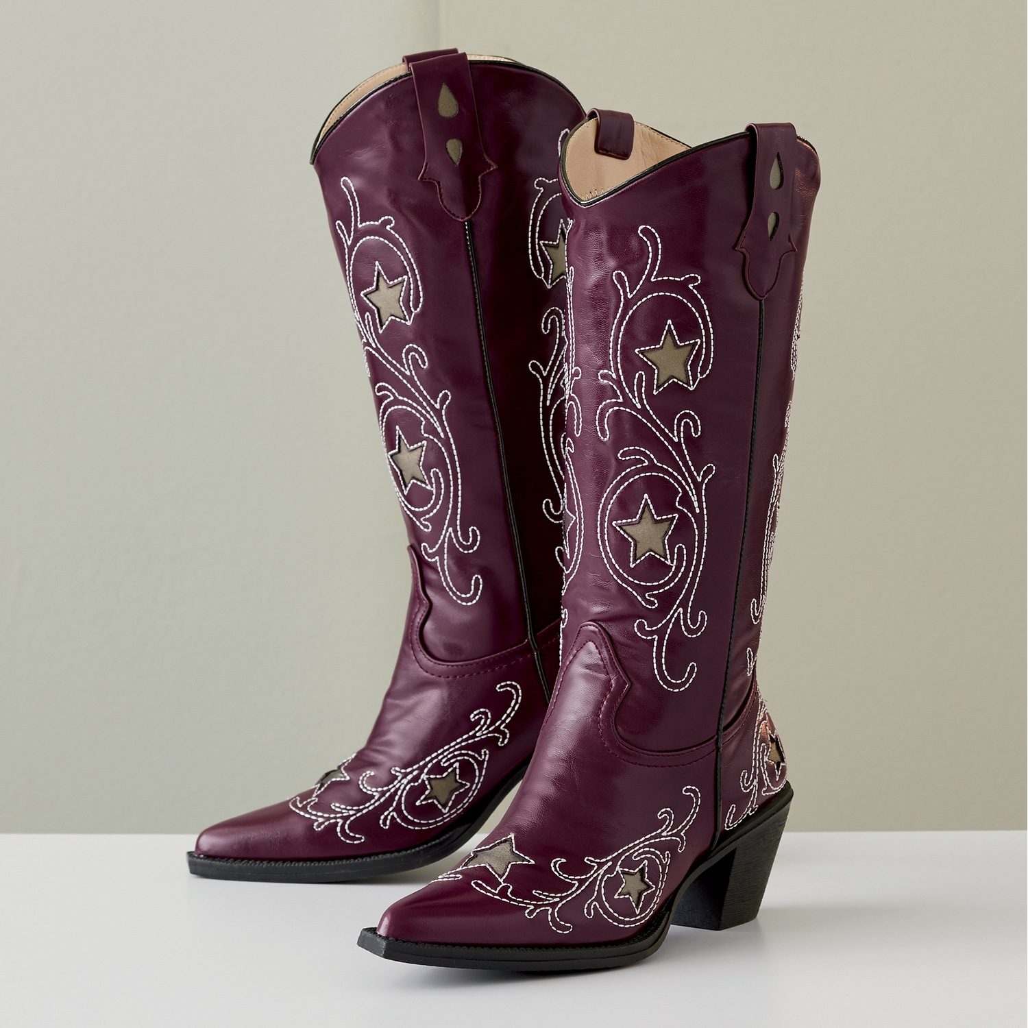 Midnight Velvet Star Cowgirl Boot | Midnight Velvet