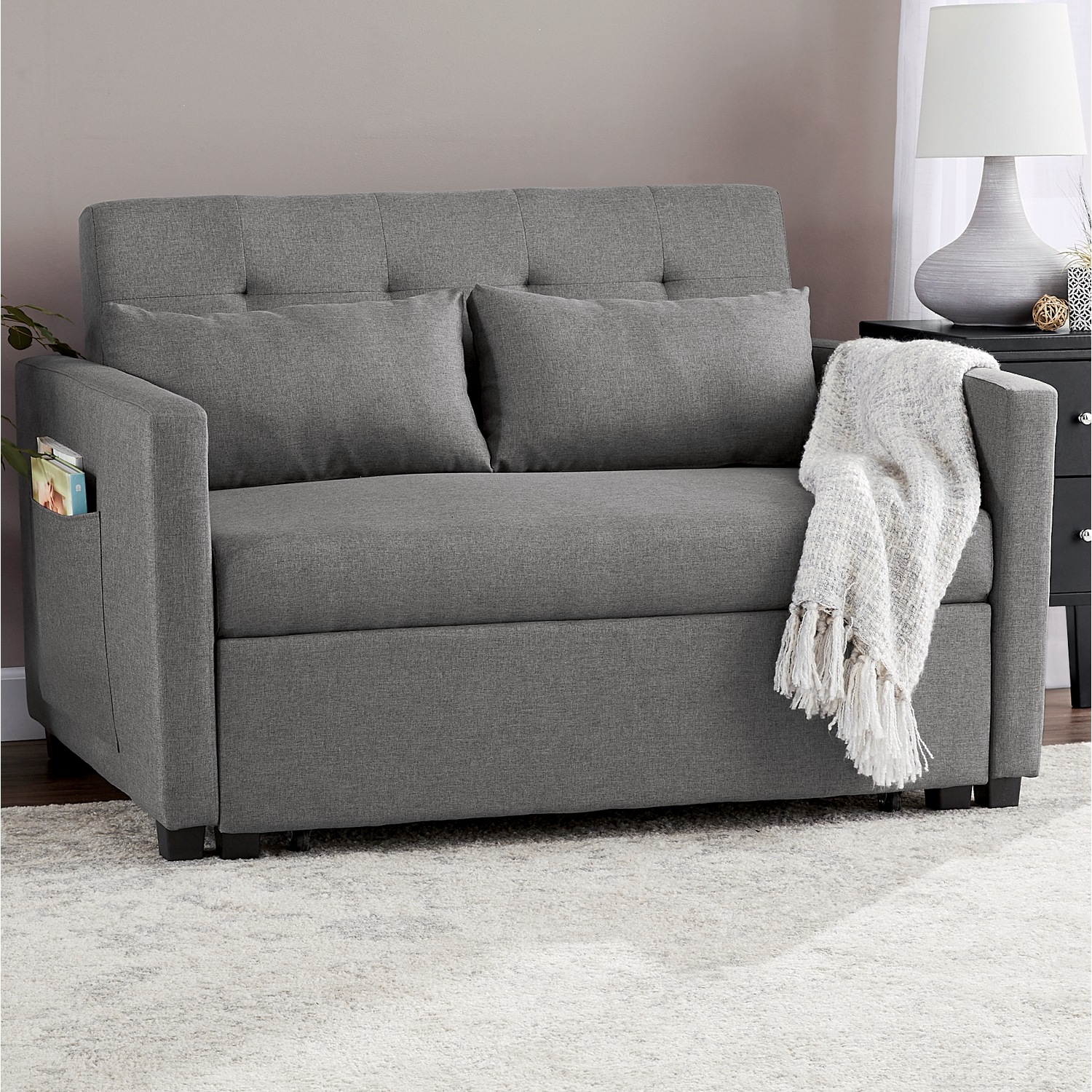 Cali Convertible Loveseat with Pullout Bed | Midnight Velvet