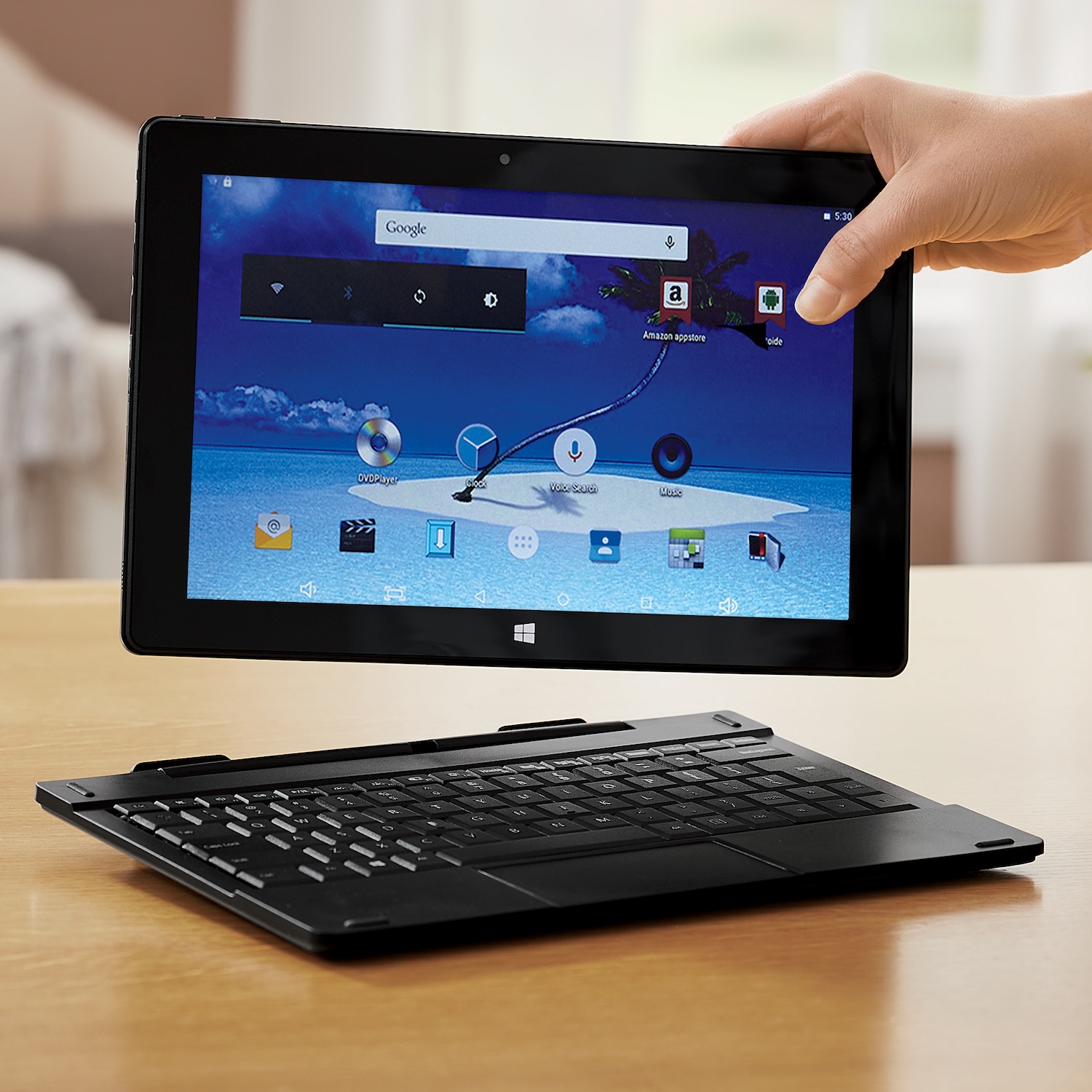 Naxa 10.1" 2-In-1 Android Tablet with Keyboard | Midnight Velvet