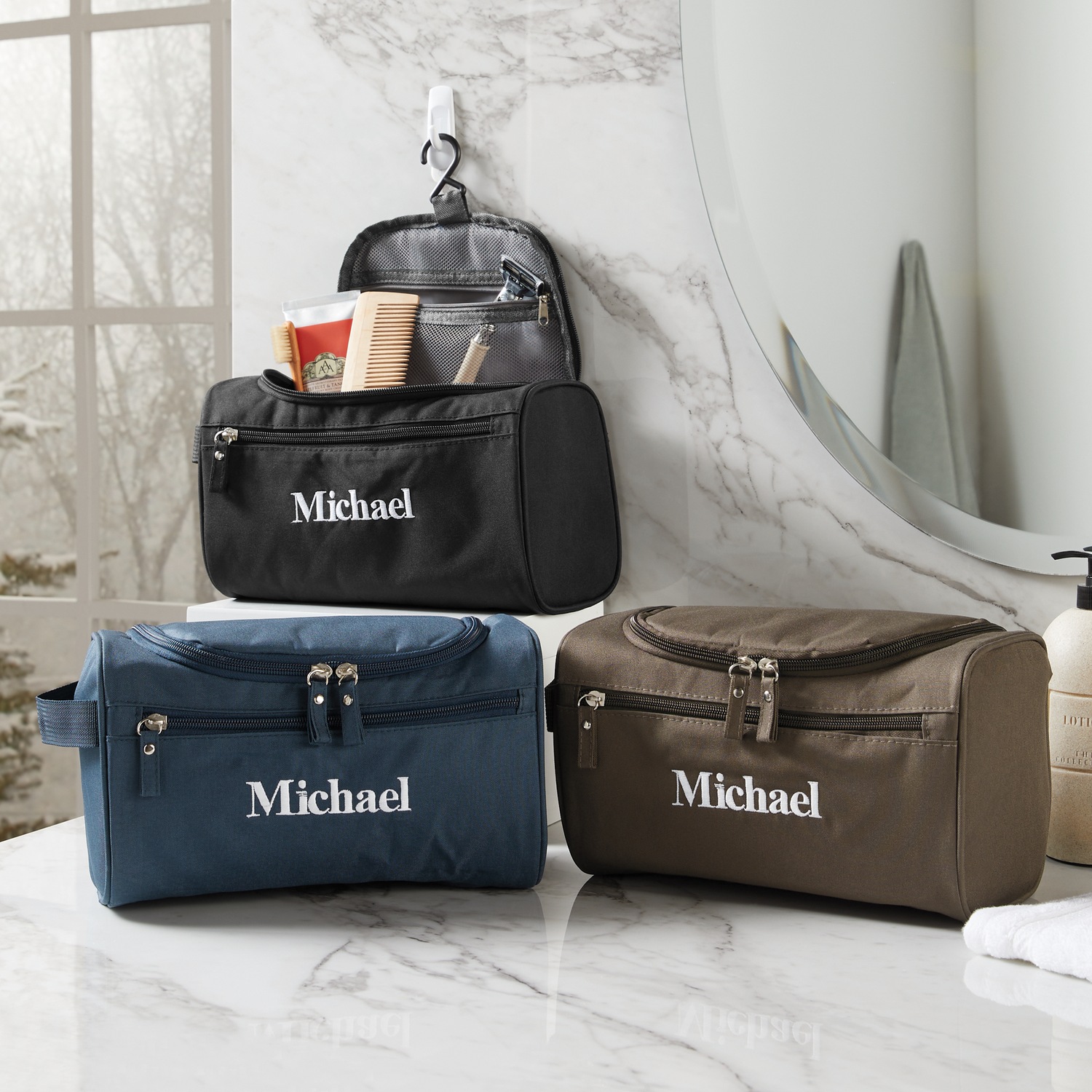 Personalized Men's Toiletry Bag | Midnight Velvet