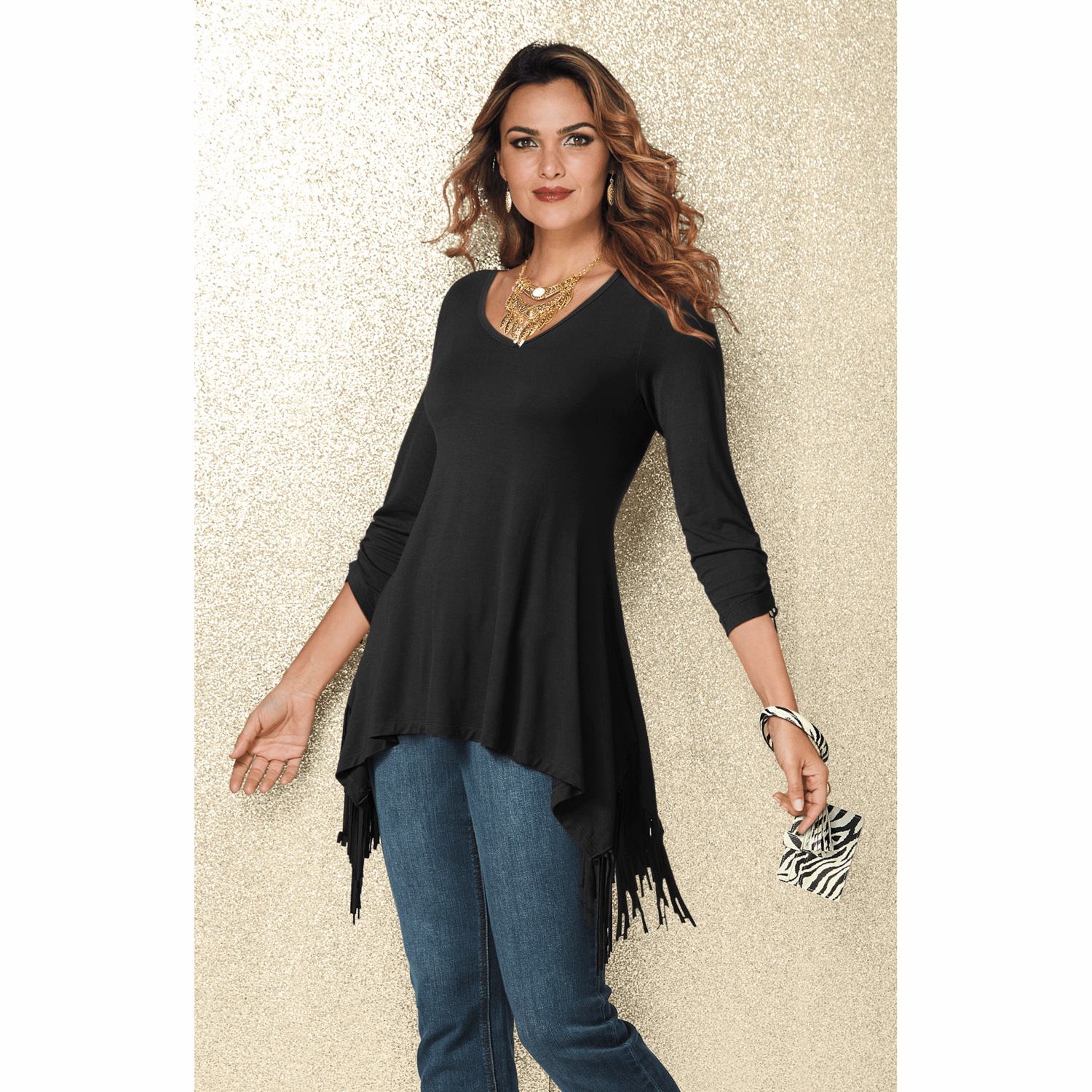 Sway Away Fringe Tunic | Midnight Velvet