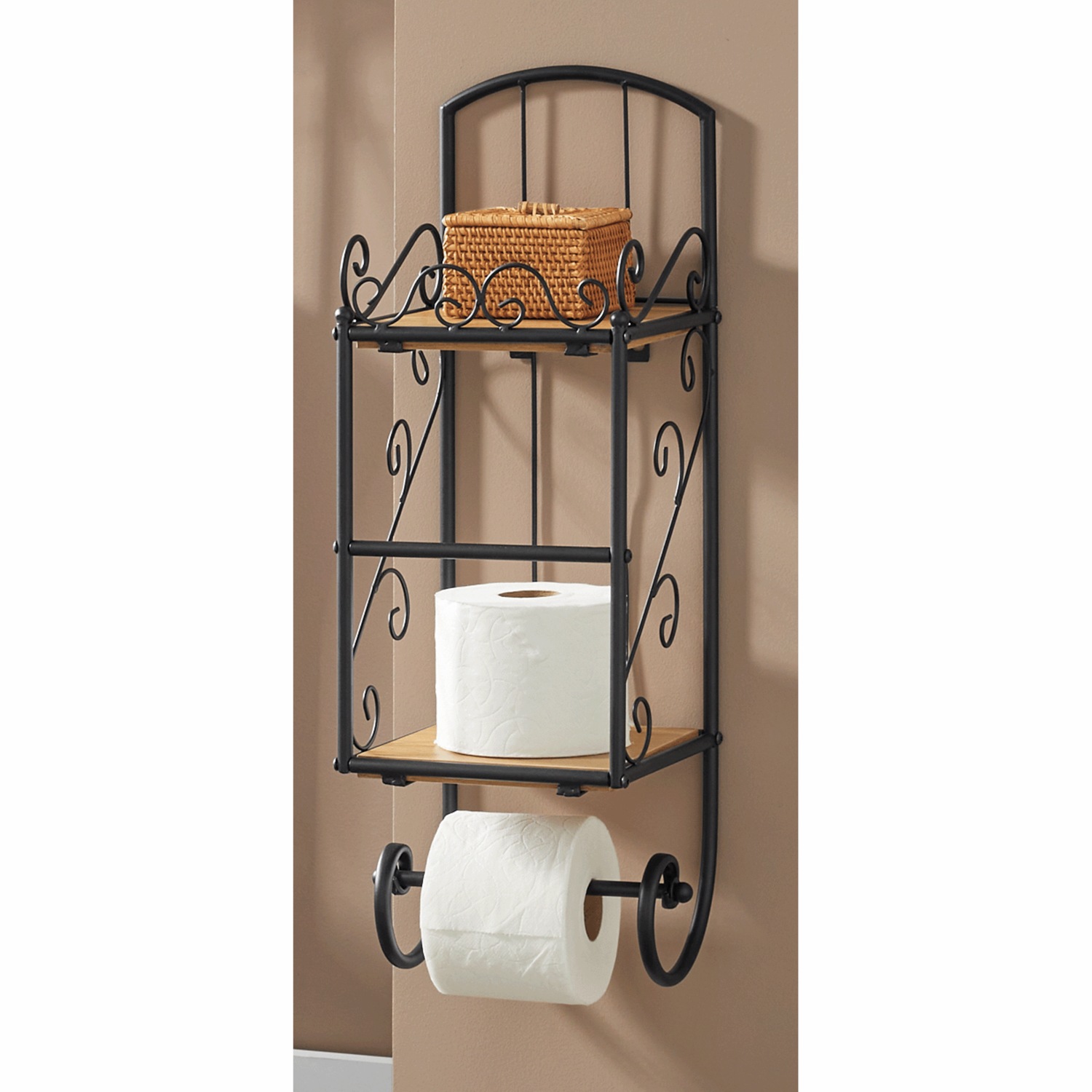 Belle Terre Scroll Toilet Paper Holder | Midnight Velvet