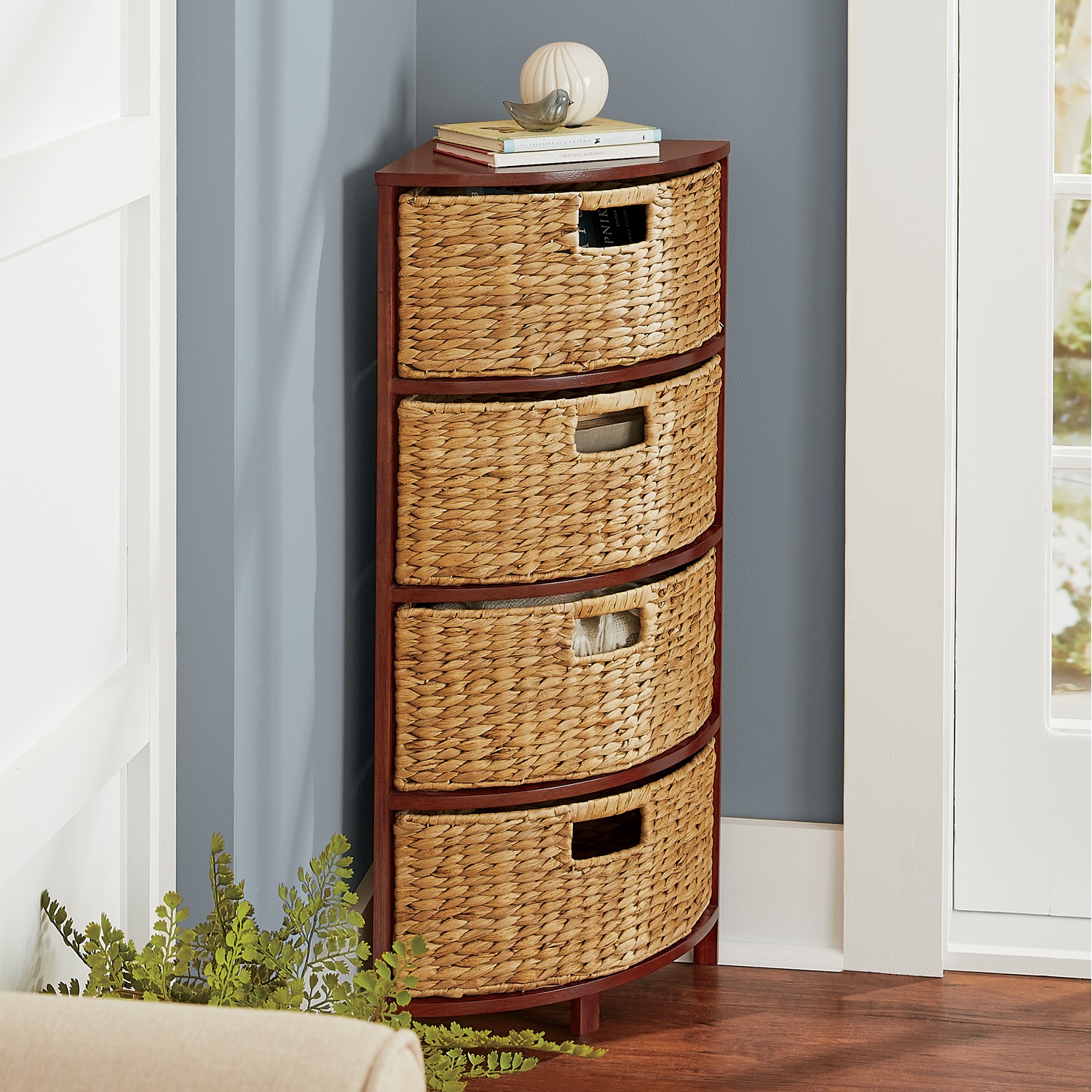 Admiral 4-Basket Corner Storage | Midnight Velvet