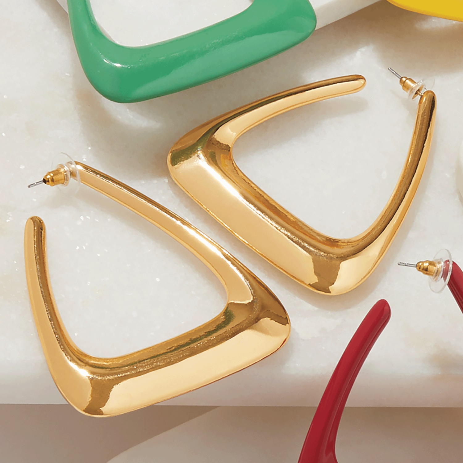 Angle Color Hoops | Midnight Velvet