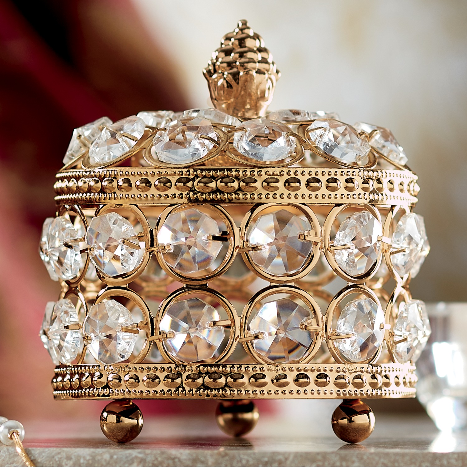 Faux Crystal Box | Midnight Velvet