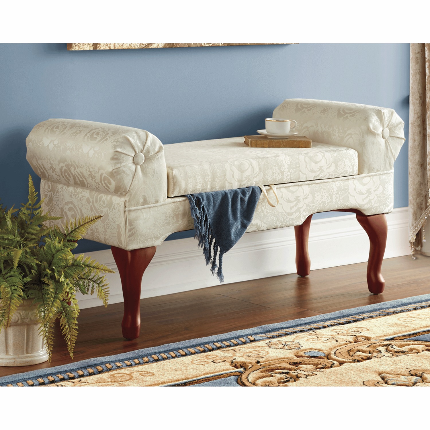 Rose Storage Bench | Midnight Velvet