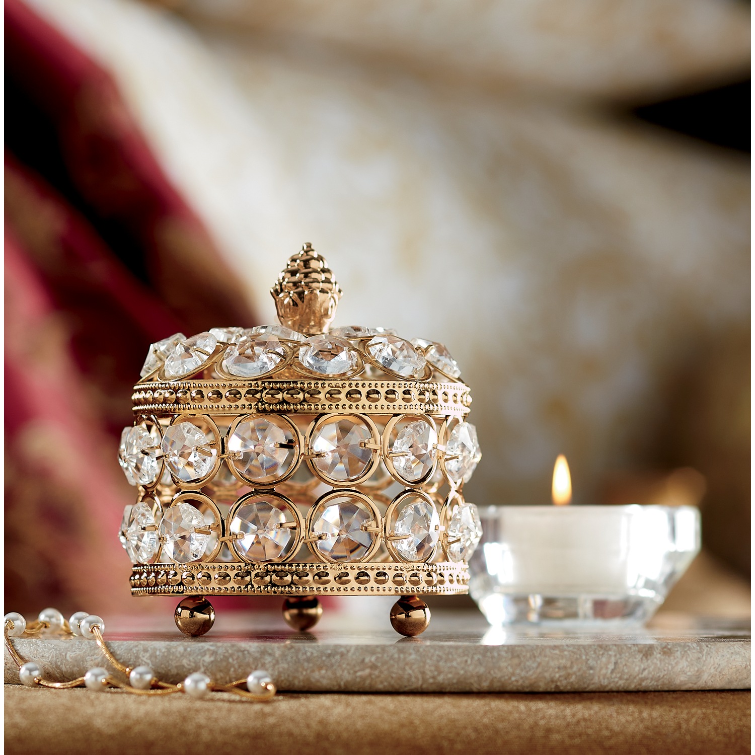 Faux Crystal Box | Midnight Velvet