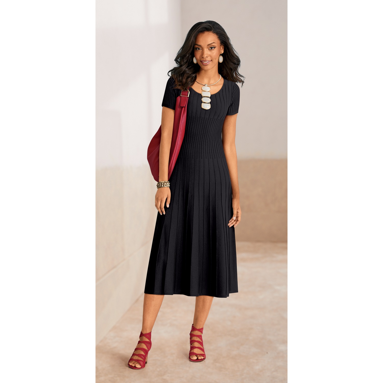 Spring A-Line Sweater Dress | Midnight Velvet