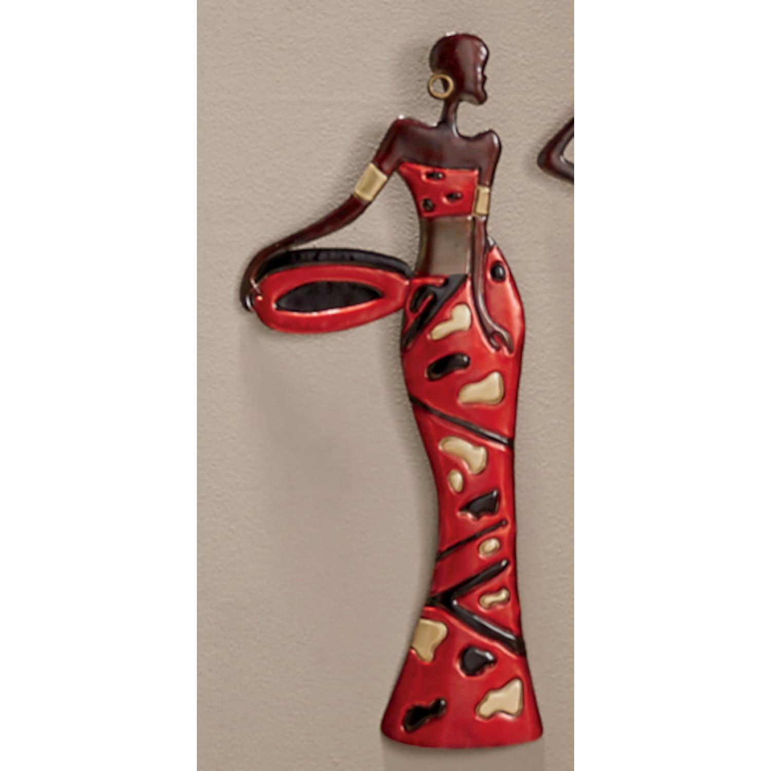 Metal African Lady Wall Art | Midnight Velvet