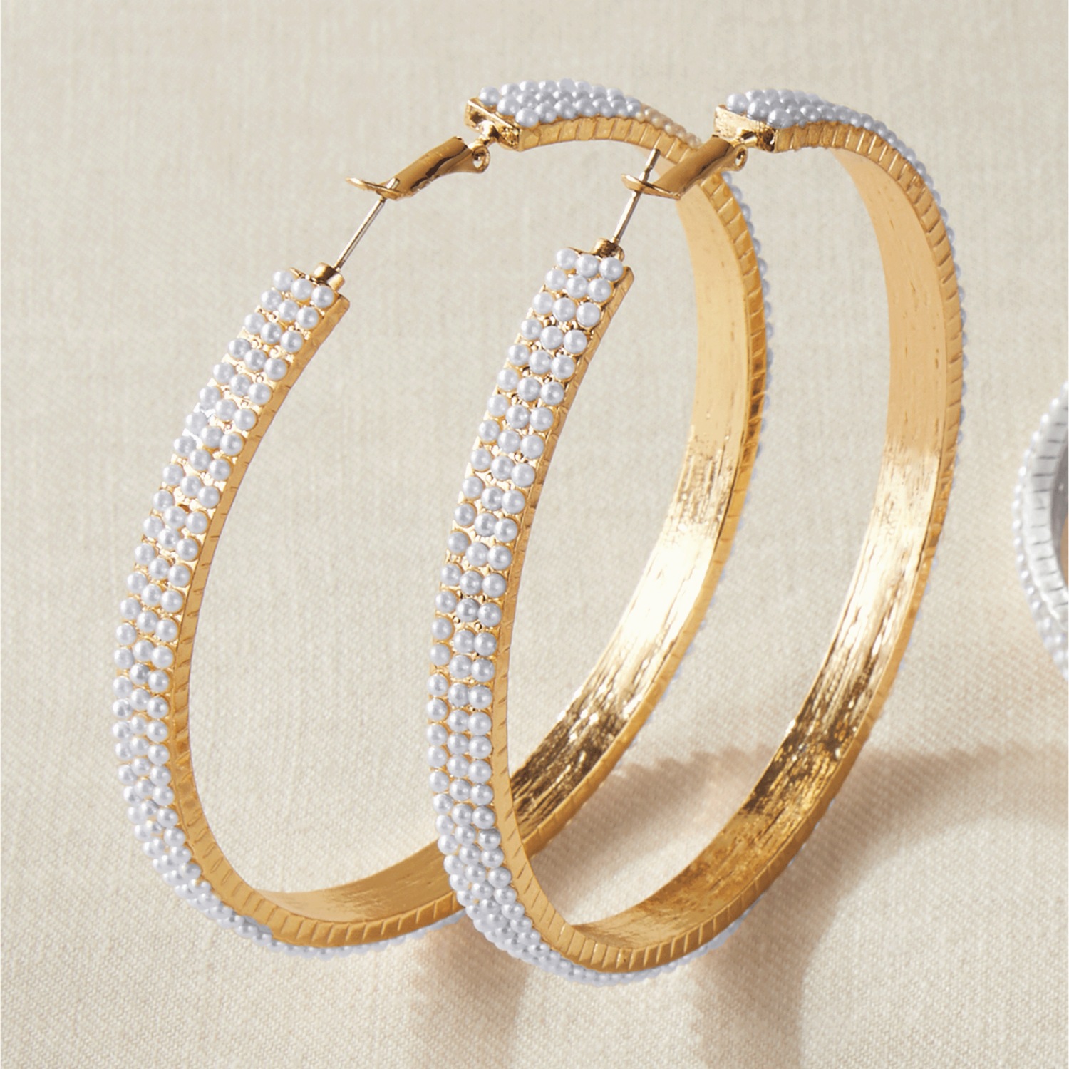 Large Stone Hoops | Midnight Velvet