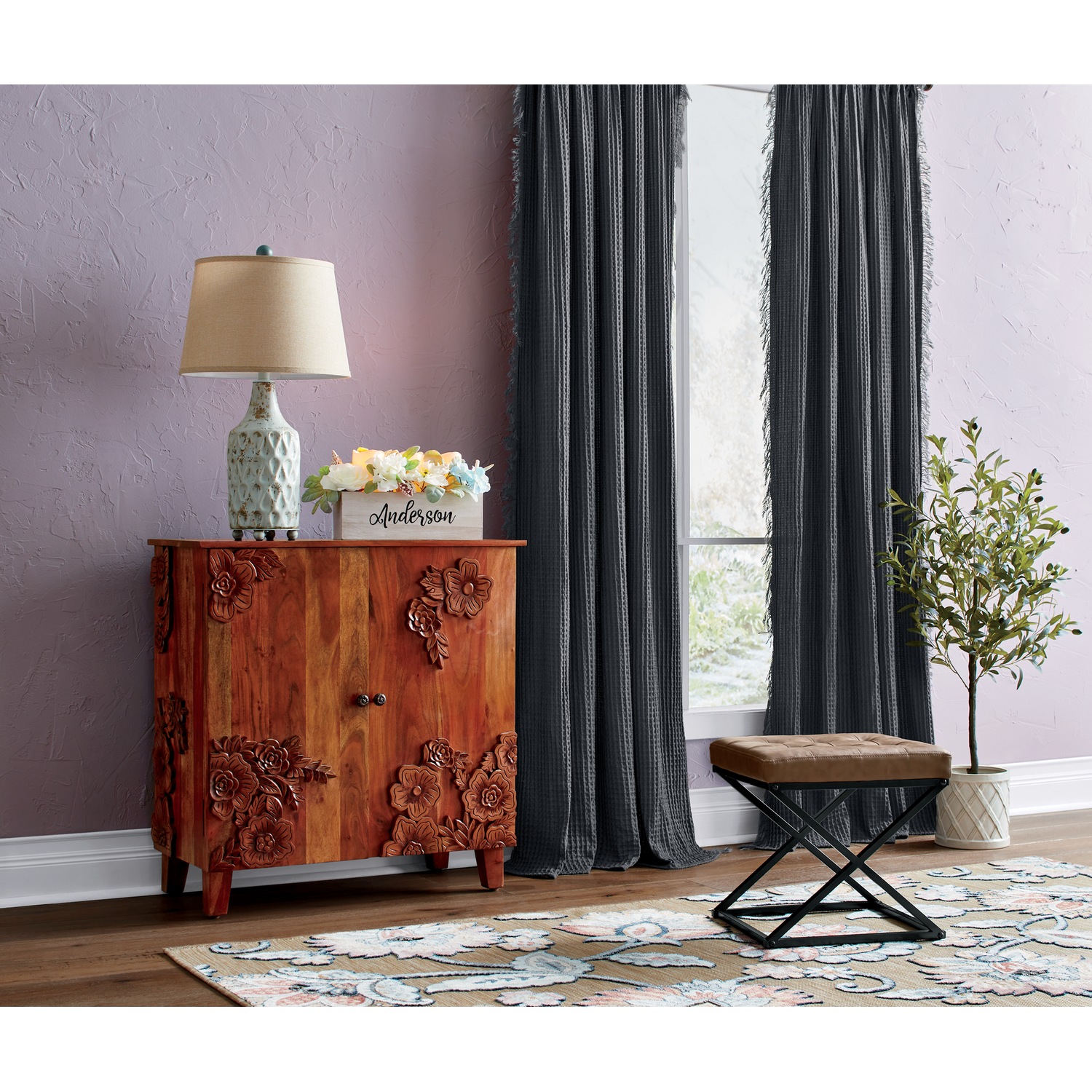 Waffle Weave Window Panel | Midnight Velvet