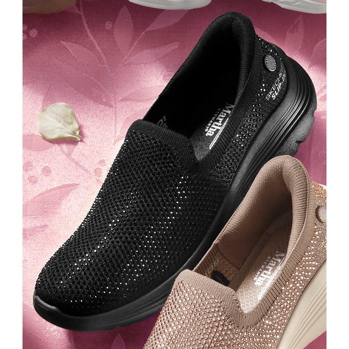 Skechers Women's Martha Stewart Bedford Genuine Gem Slip-Ins | Midnight ...