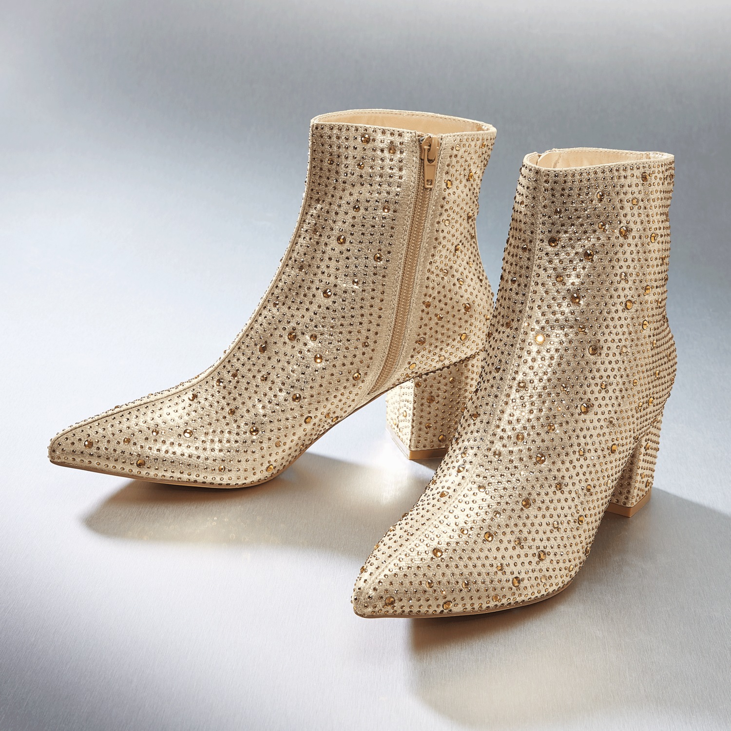 Midnight Velvet Rhinestone Bootie | Midnight Velvet