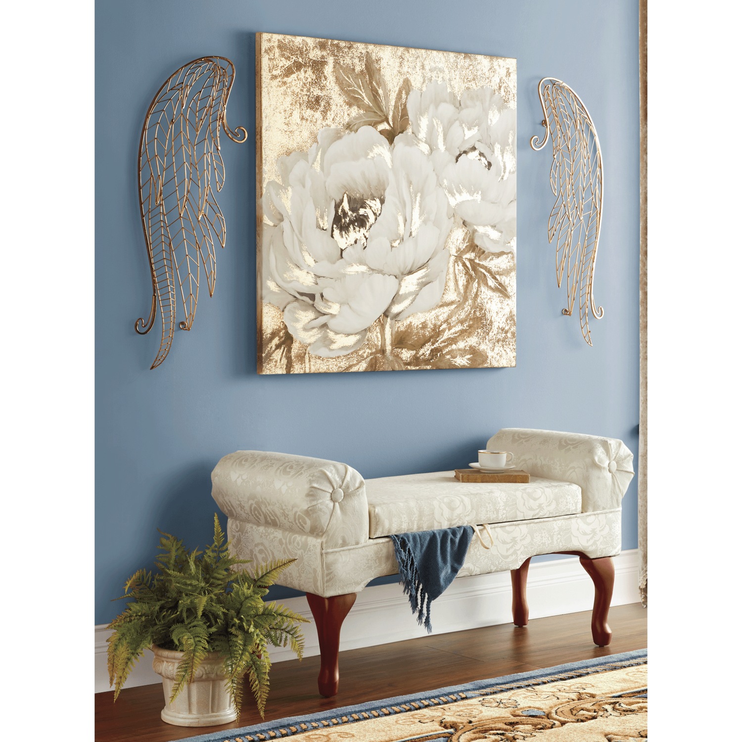 Rose Storage Bench | Midnight Velvet